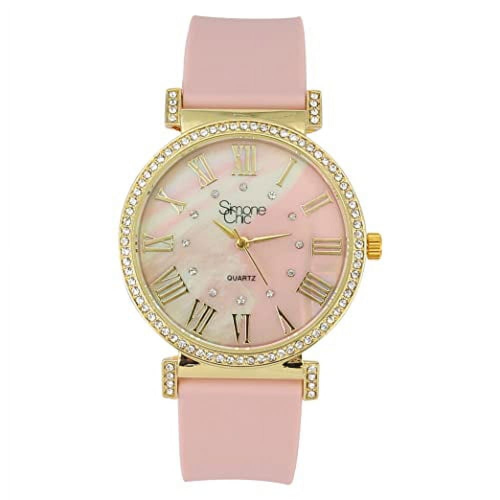 Stand Out Get Noticed! Big Face Ladies Bejeweled Rubber Iced Out ...