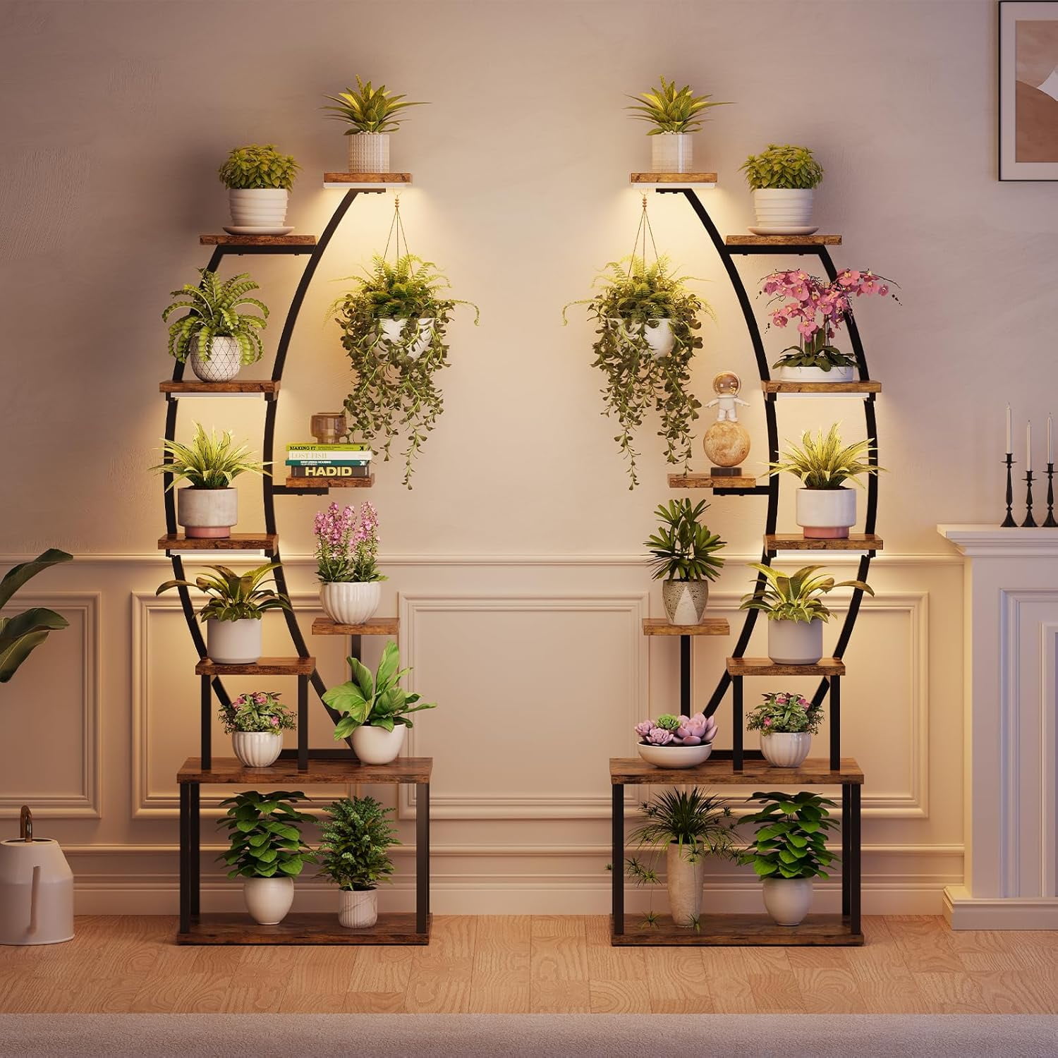 Stand with Grow Light, 9 Tiered Tall Stands Indoor, 62" Shelf for ...