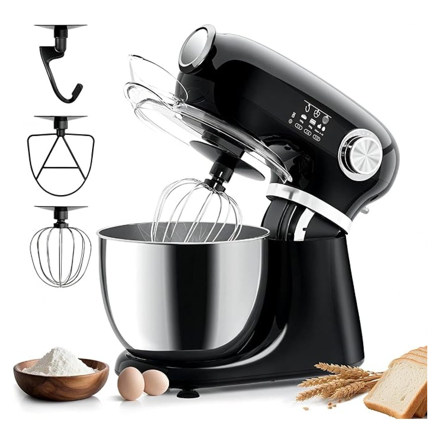 Stand Mixer,12 Speed Tilt-Head Electric Mixer With 5.3 Quart Stainless ...