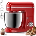 Stand Mixer, 3-In-1 8-Speed 660W 6.5QT Tilt- Electric Mixers with Bowl ...