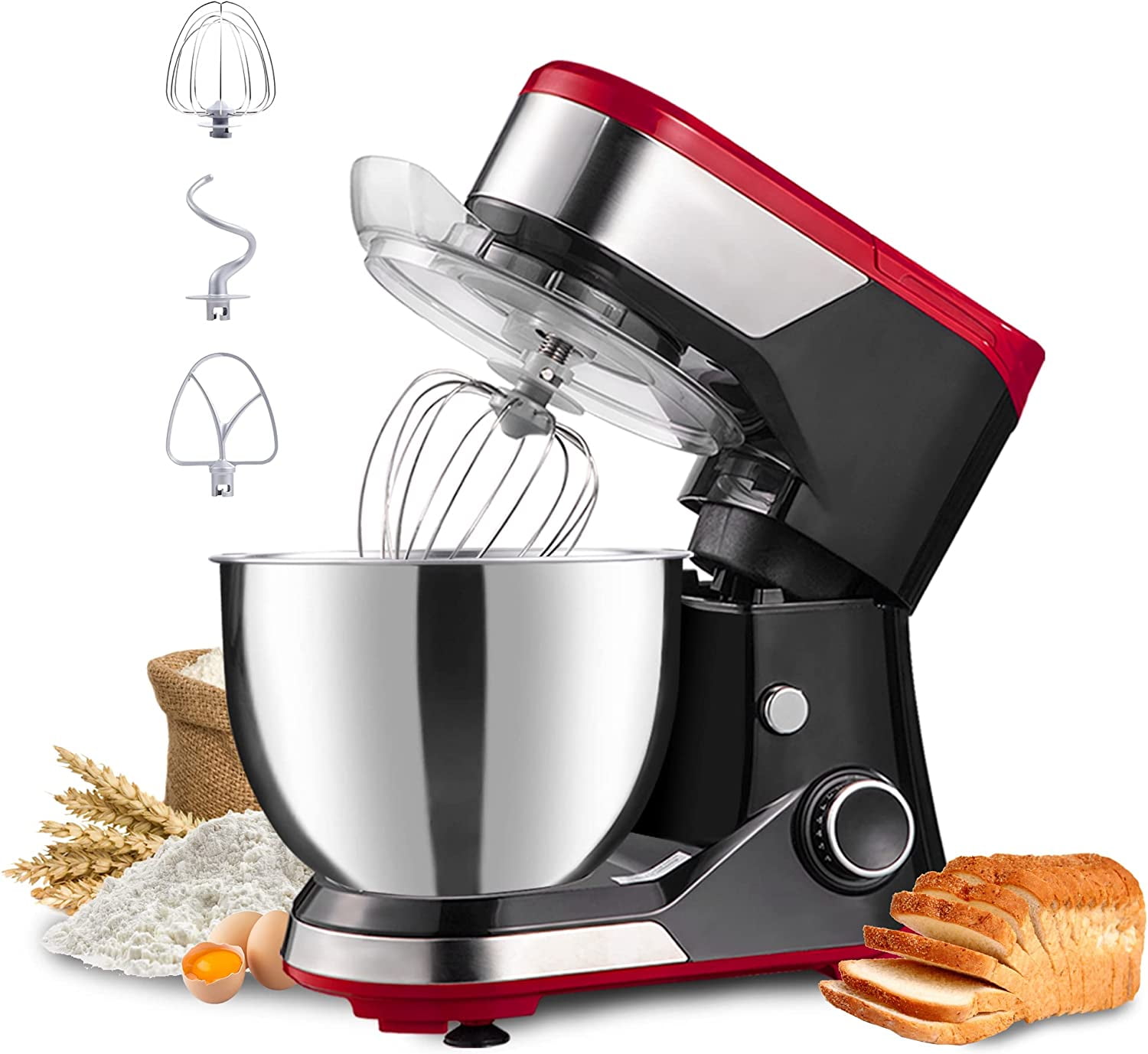 Stand Mixer, 5.3QT bowls Electric Food Mixer,8-Speeds Kitchen Mixer for ...