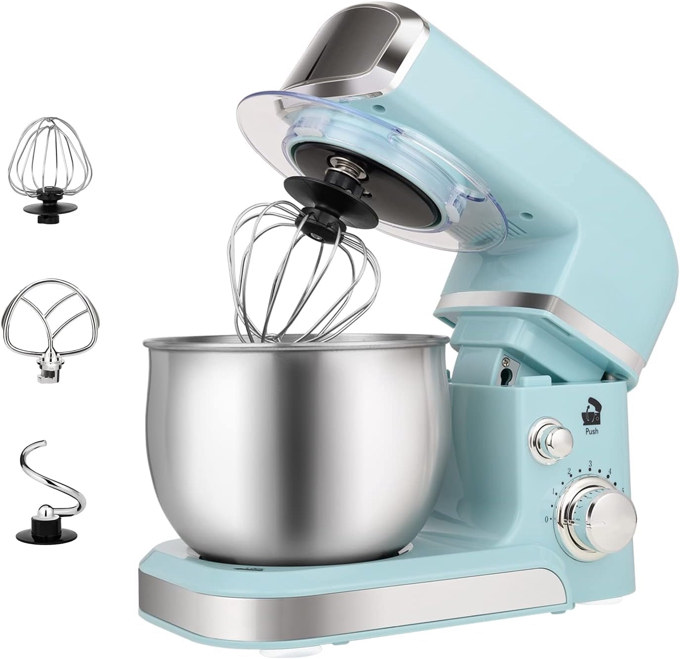 Stand Mixer, Small Electric Food Mixer, Speeds Portable Lightweight ...