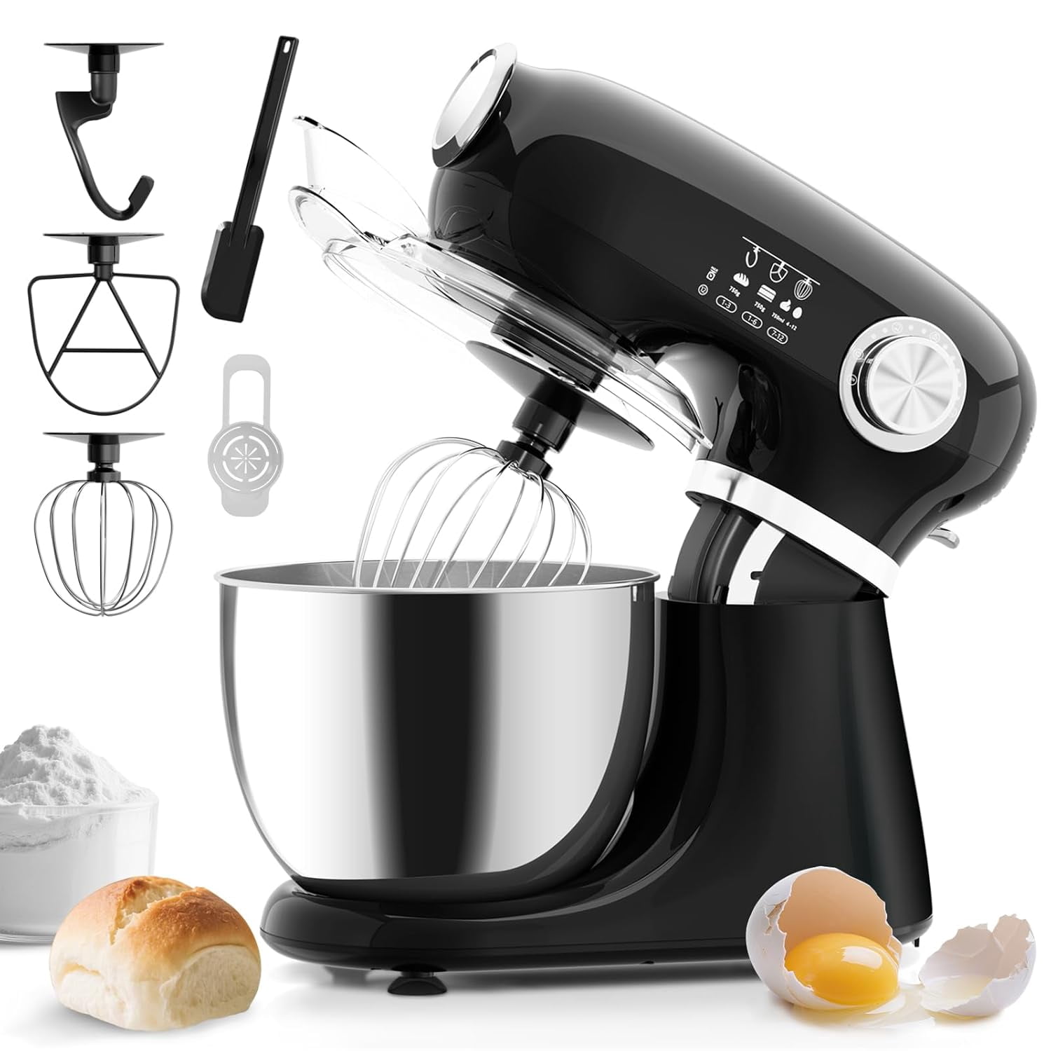 Stand Mixer With 12 Speed,5.3 Quart Electric Mixer With Tilt Head ...