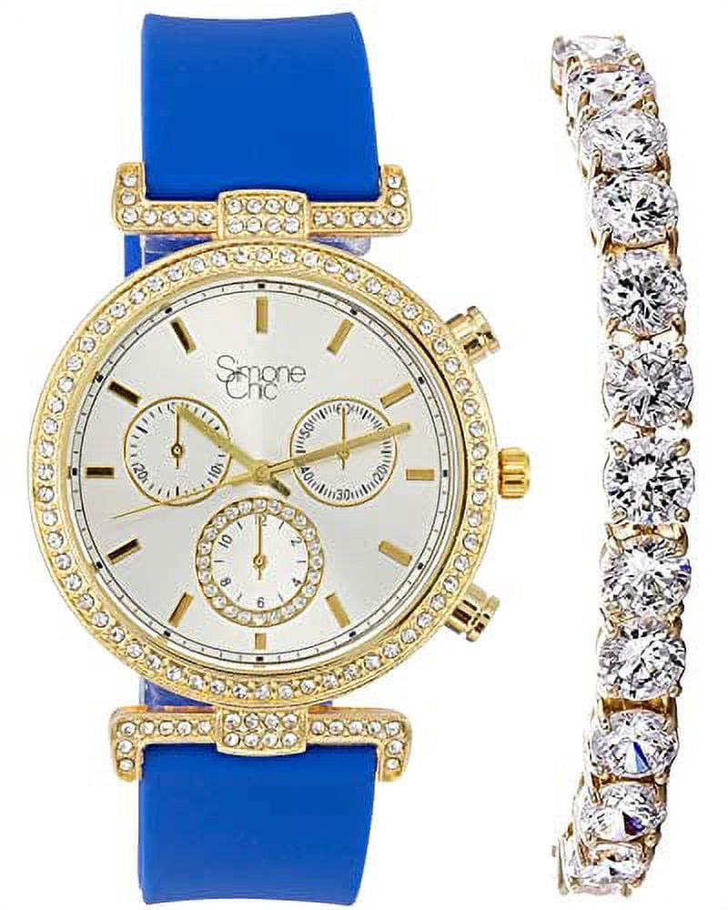 Stand Out Get Noticed! Big Face Ladies Bejeweled Rubber Iced Out ...