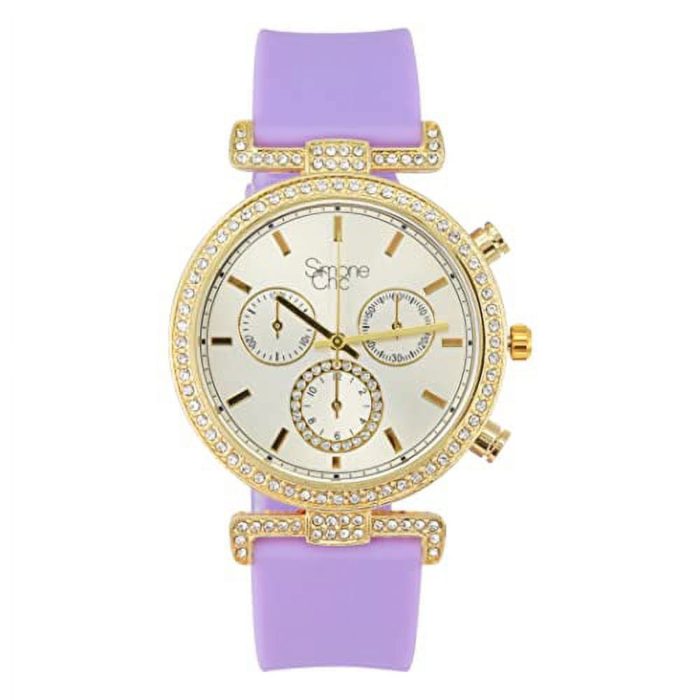 Stand Out Get Noticed! Big Face Ladies Bejeweled Rubber Iced Out ...