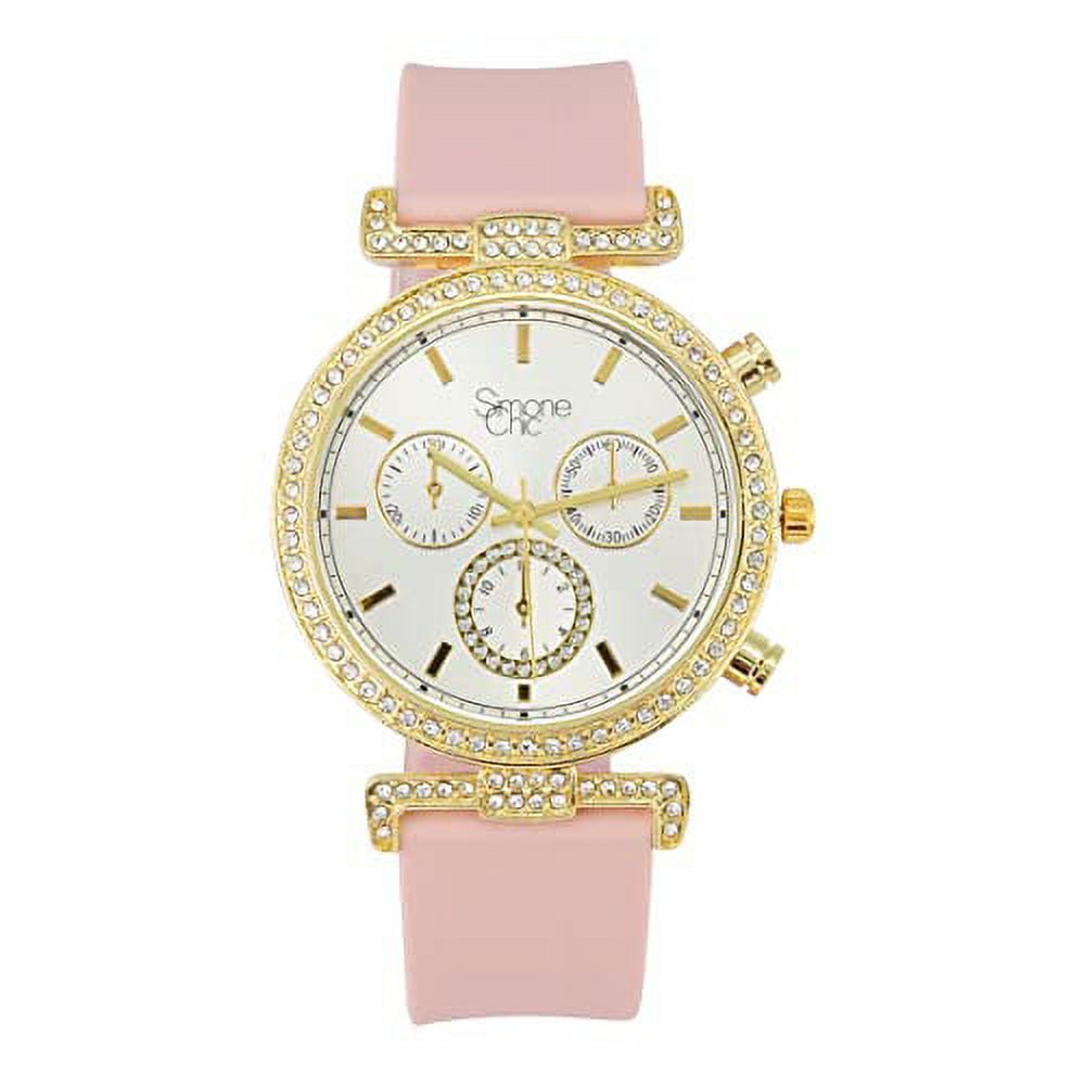Stand Out Get Noticed! Big Face Ladies Bejeweled Rubber Iced Out ...