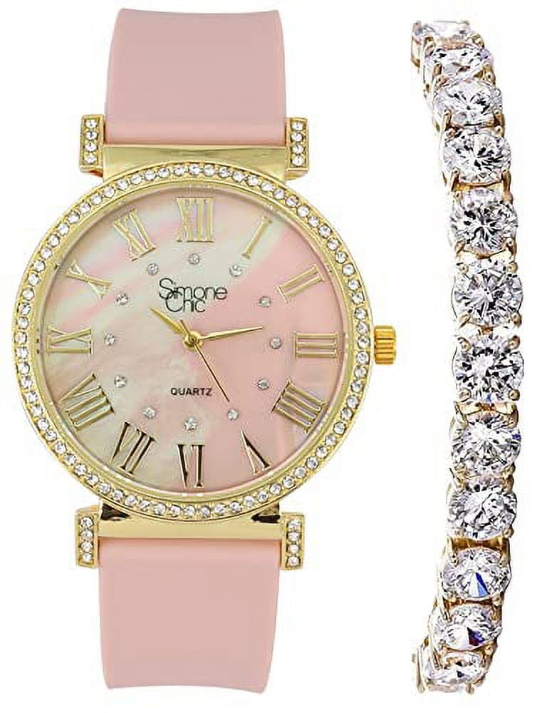 Stand Out Get Noticed! Big Face Ladies Bejeweled Rubber Iced Out ...