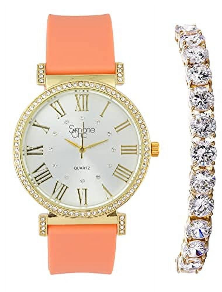 Stand Out Get Noticed! Big Face Ladies Bejeweled Rubber Iced Out ...