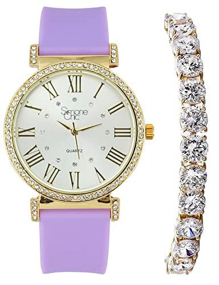 Stand Out Get Noticed! Big Face Ladies Bejeweled Rubber Iced Out ...