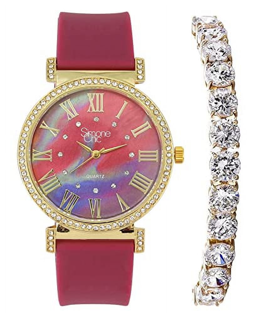 Stand Out Get Noticed! Big Face Ladies Bejeweled Rubber Iced Out ...