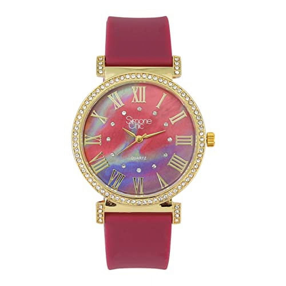 Stand Out Get Noticed! Big Face Ladies Bejeweled Rubber Iced Out ...