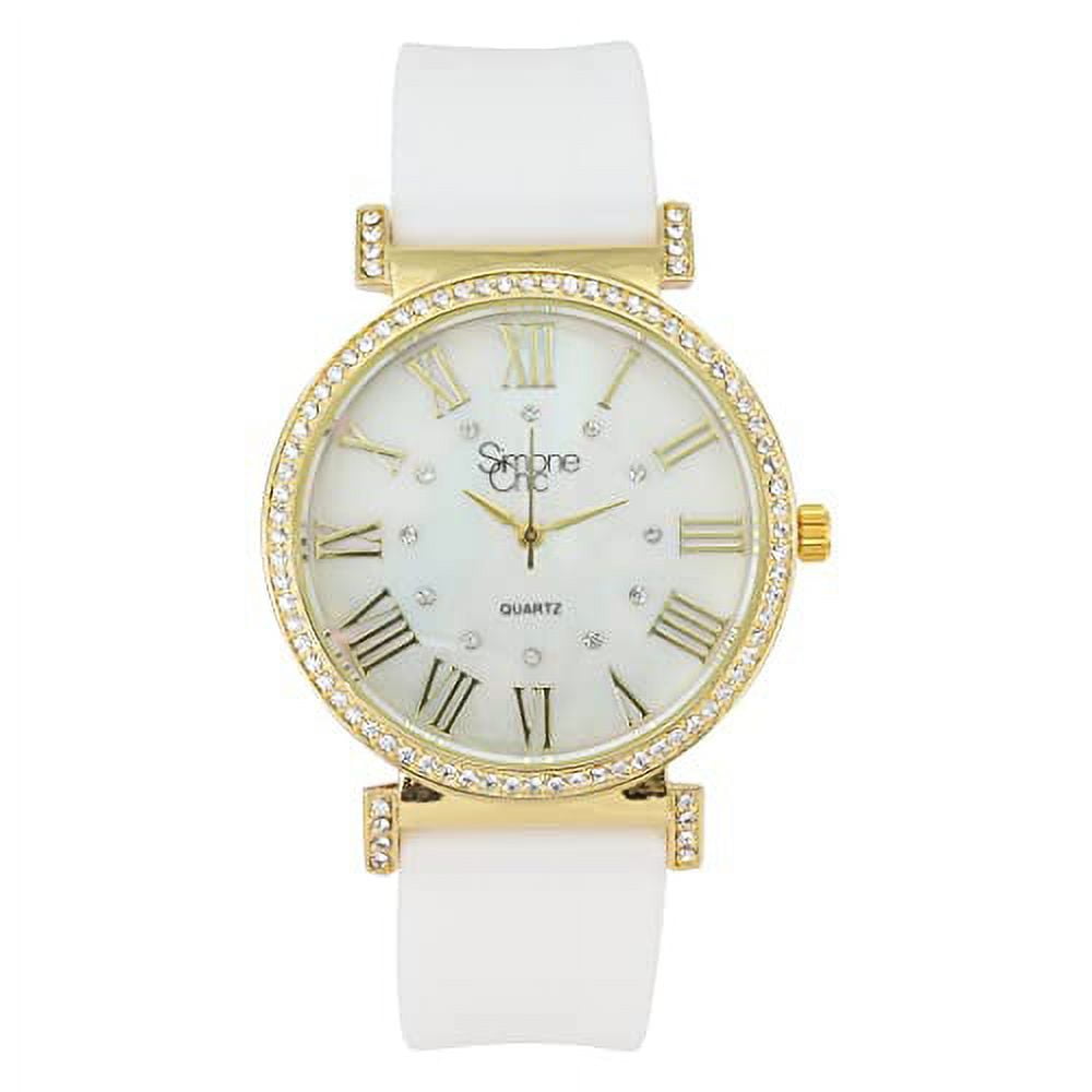 Stand Out Get Noticed! Big Face Ladies Bejeweled Rubber Iced Out ...