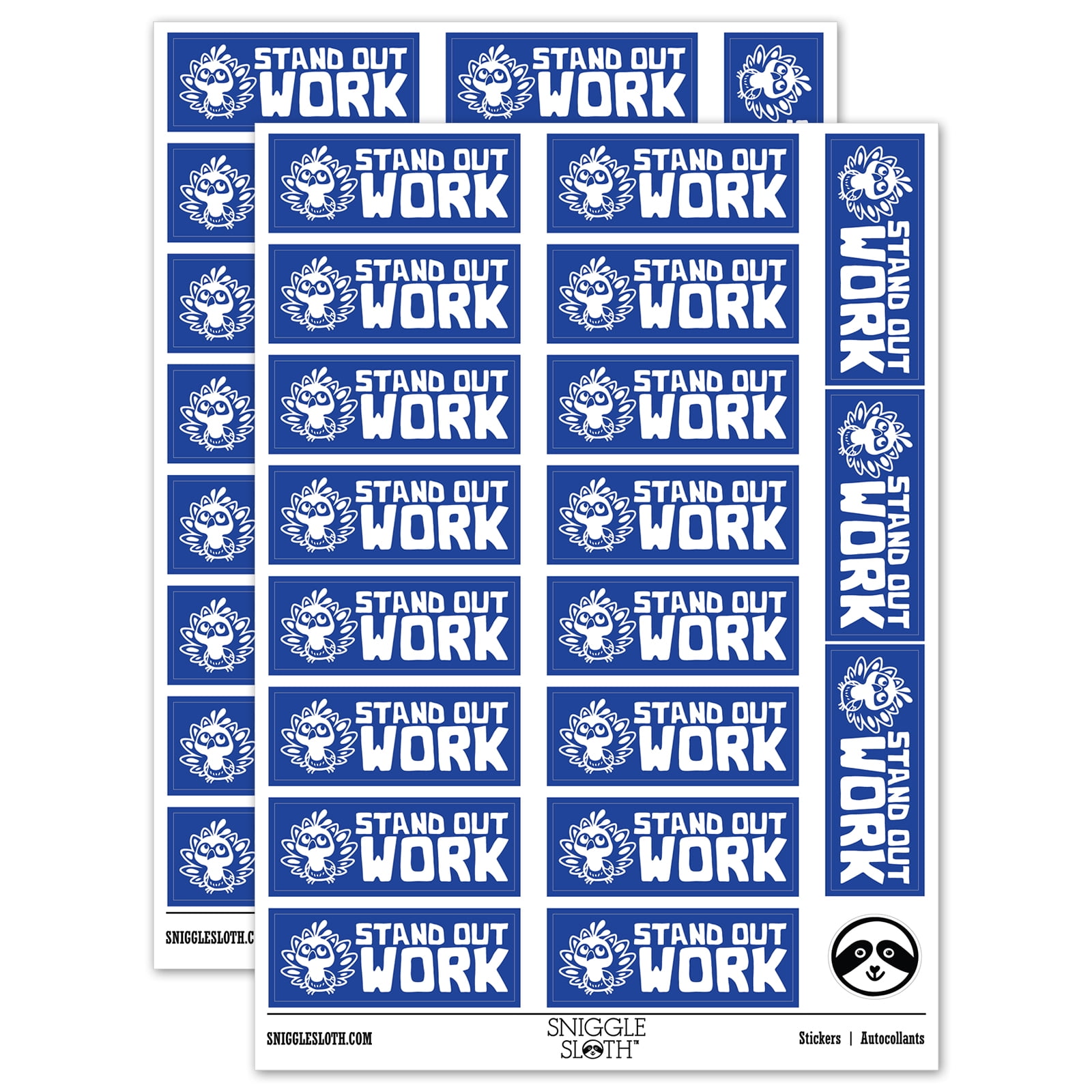 Stand Out Work Peacock Teacher Student School Sticker Set - Dark Blue ...