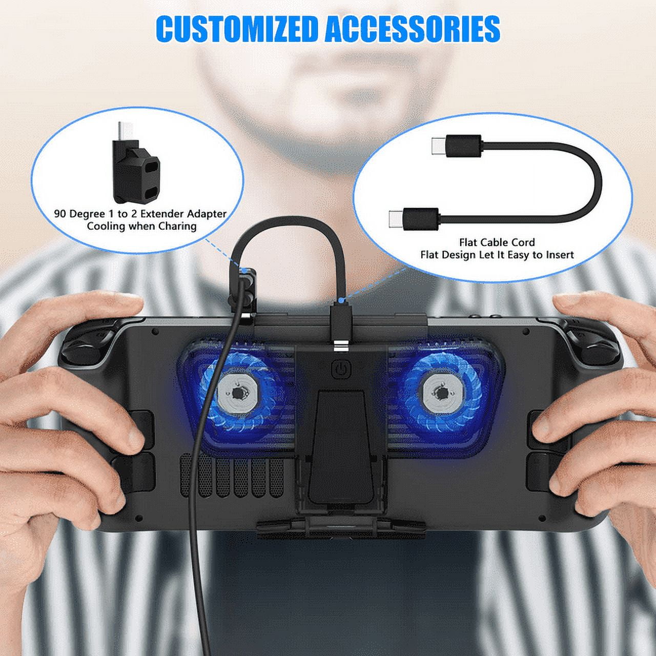 Stand with Radiator Fan Compatible with Steam Deck Accessories, Cooling ...