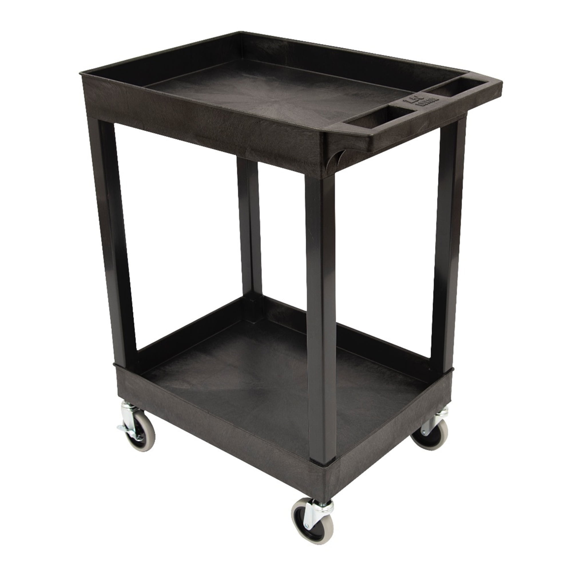 Stand Steady 18" x 27.25" Tubstr Two Shelf Tub Utility Cart - Black ...