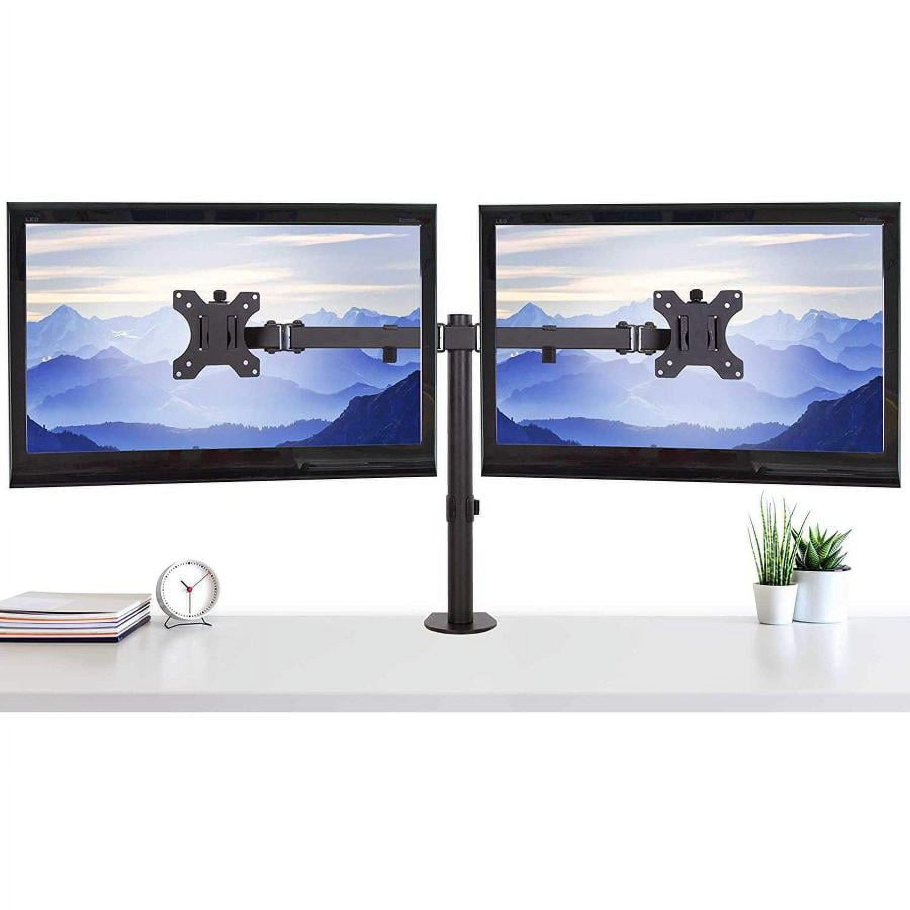 Stand Steady Dual Monitor Mount| Clamp-On Height Adjustable Double ...