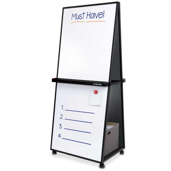 Stand Steady Mobile Whiteboard | Double-Sided Magnetic Dry Erase Board ...