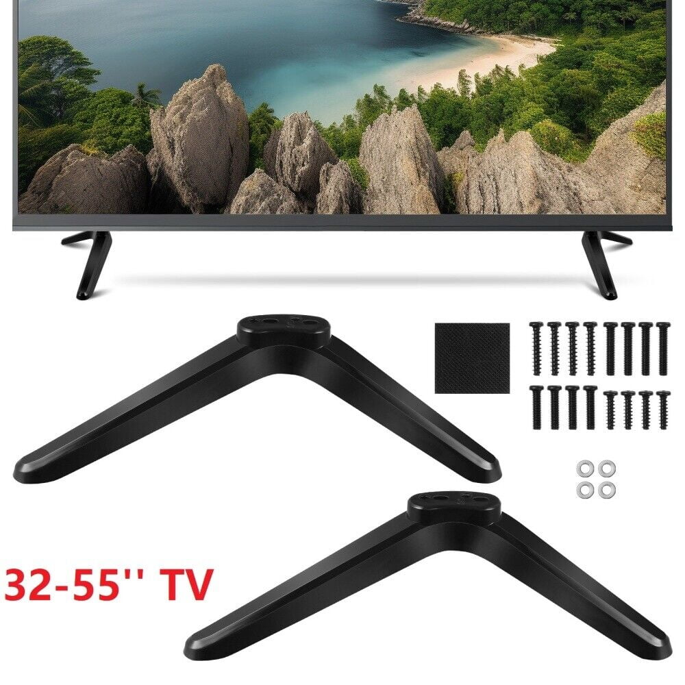 Stand TV Base Pedestal Feet Mount Legs Universal Table Top LCD 32 40 49 ...