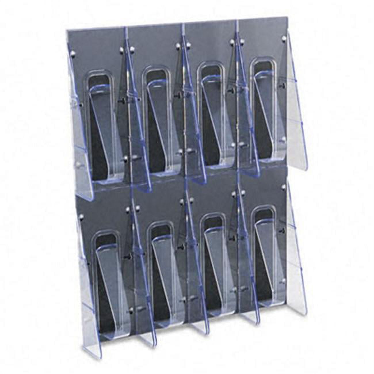 Stand Tall Eight-Pocket Plastic Wall-Mount Leaflet Display Rack Black ...