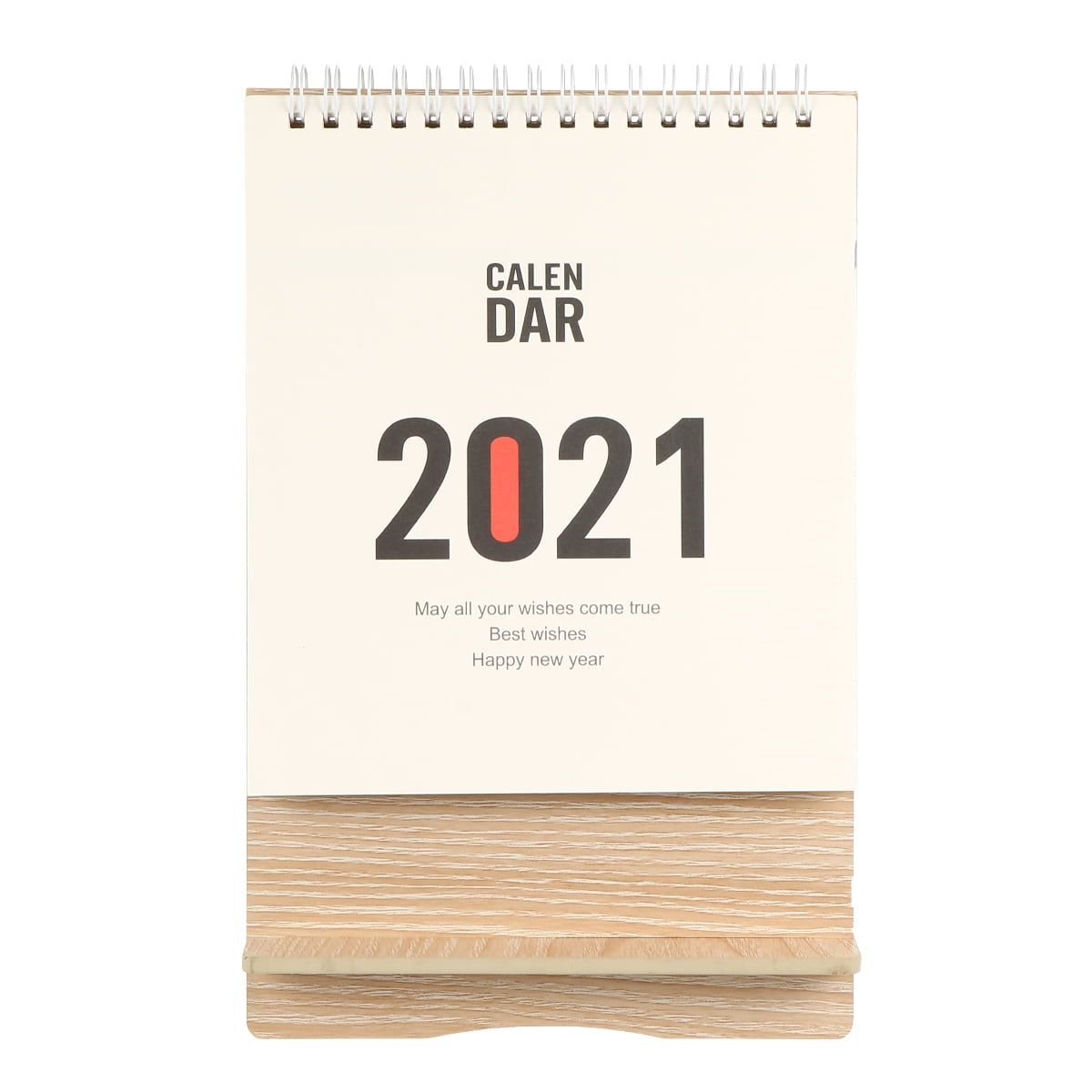Stand Up Calendar, Multifunctional Wood Desktop 2021 Calendar Daily ...