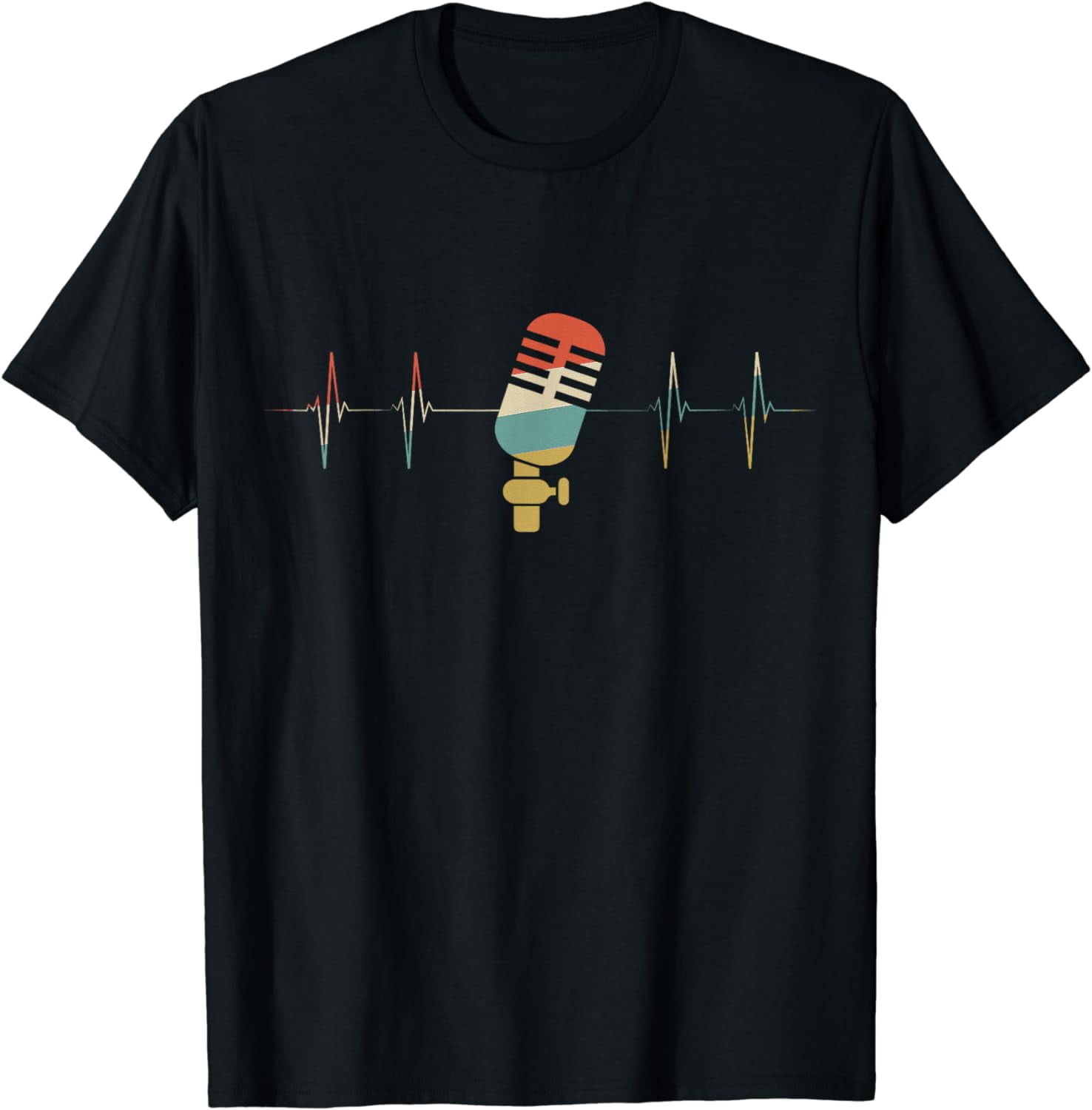 Stand-Up Comedy Heartbeat Retro ECG EKG T-Shirt - Walmart.com