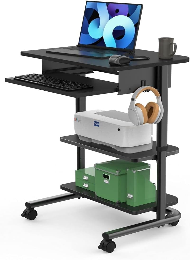 Stand Up Desk Store Adjustable Height Mobile Laptop Workstation with ...
