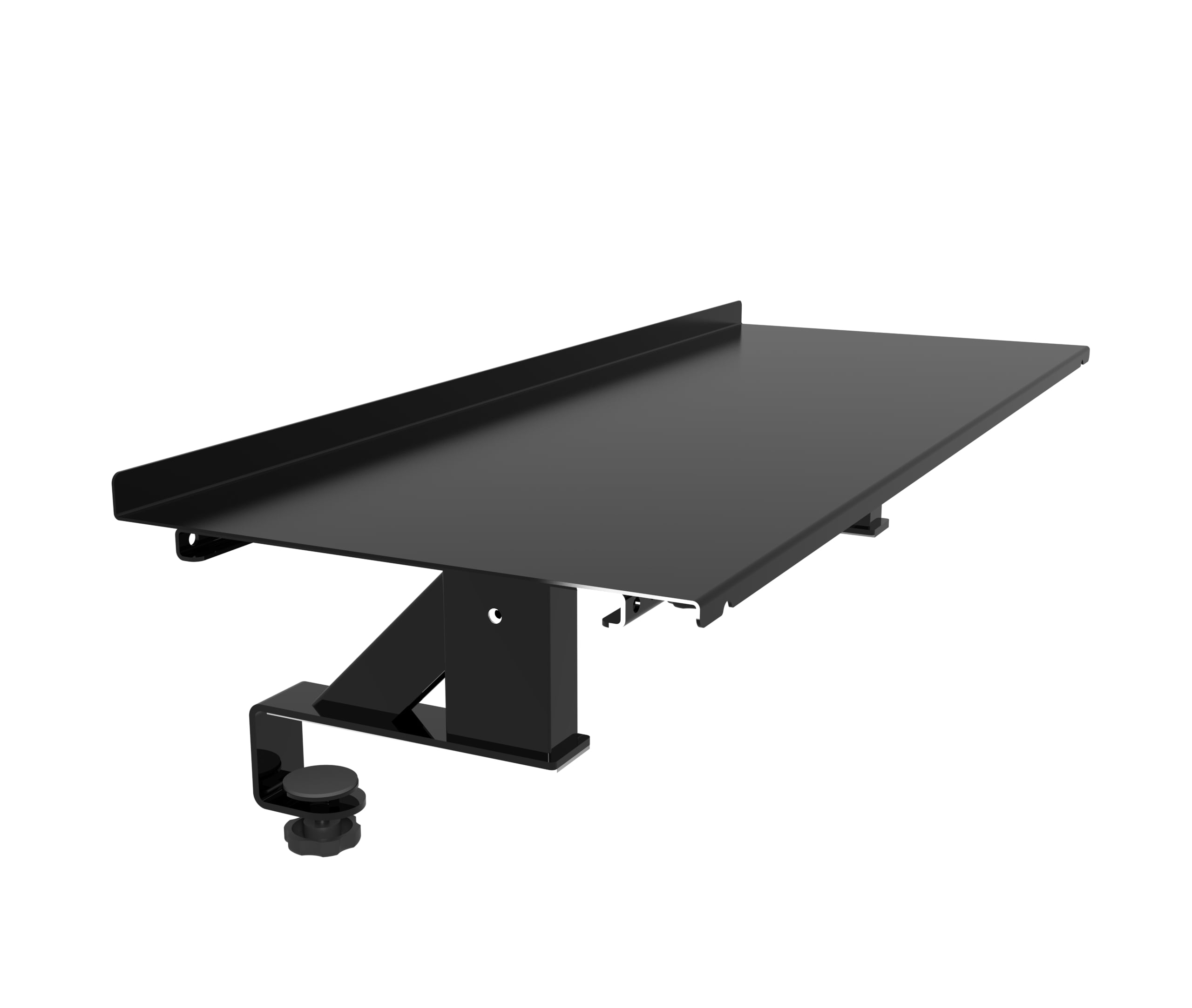 Stand Up Desk Store Clamp-On Adjustable Height Desk Shelf Monitor Stand ...