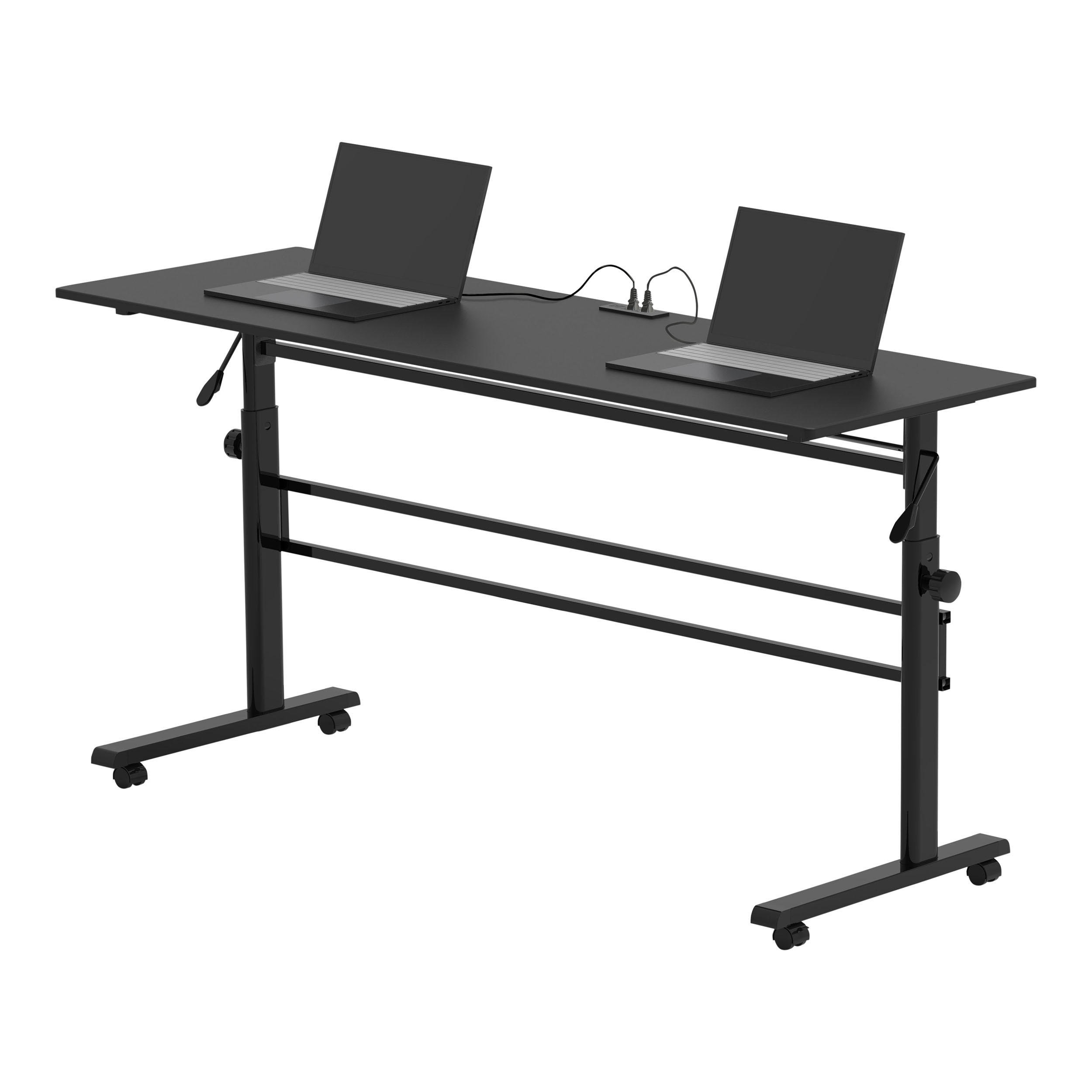 Stand Up Desk Store Crank Adjustable Height Flip Top Rolling Conference ...