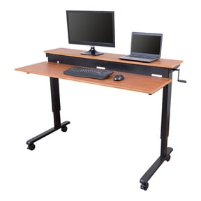 Stand Up Desk Store 48" Crank Adjustable Height Split Level Drafting ...