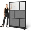 Luxor Freestanding Modular Room Divider Wall System with Built-in Cable ...