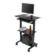 Stand Up Desk Store Under Desk Cable Management Tray Black Horizontal ...