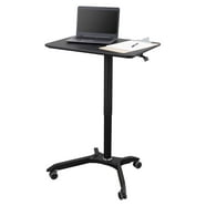 Extra Wide Steel Adjustable Height AV Cart With Pullout Keyboard Shelf ...