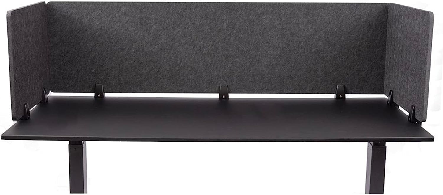 Stand Up Desk Store ReFocus Raw Clamp-On Acoustic Desk Divider Mounted ...