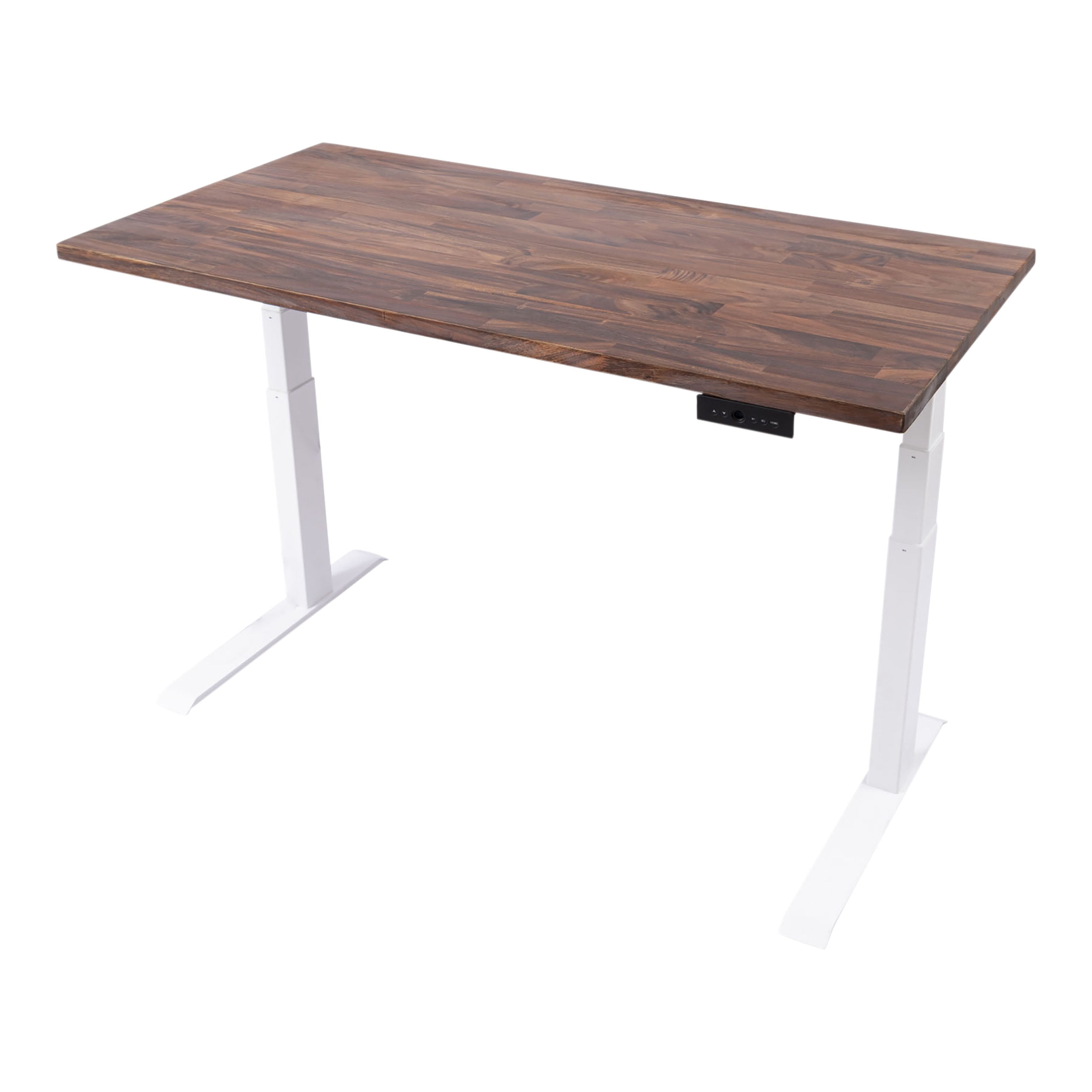 Stand Up Desk Store Solid Wood Top Electric Adjustable Height Standing ...
