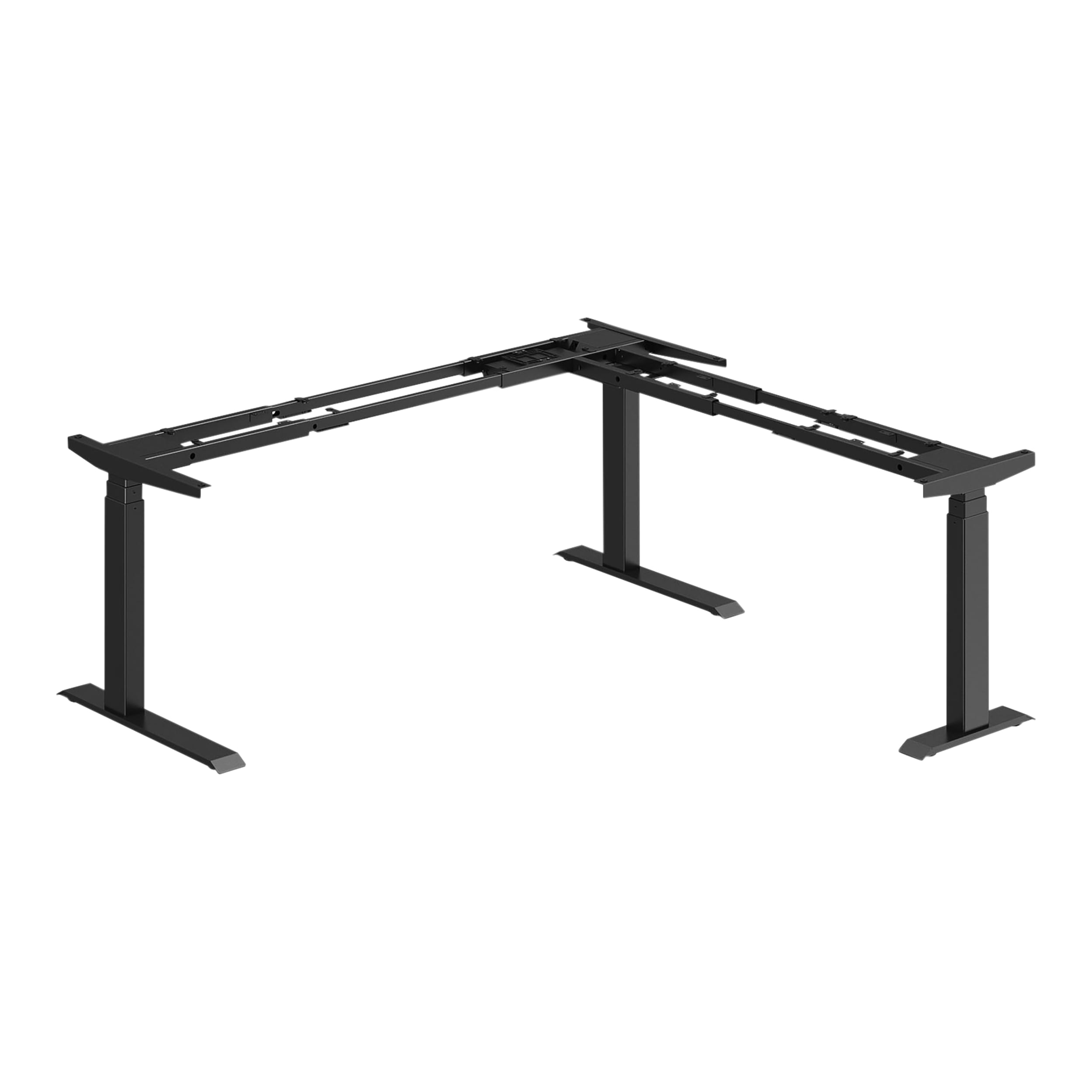 Stand Up Desk Store Triple Motor Electric L-Shaped Corner Standing Desk ...