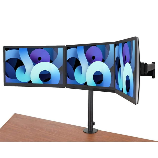 Stand Up Desk Store Universal Fit Fully Adjustable Swing Arm Clamp-On ...