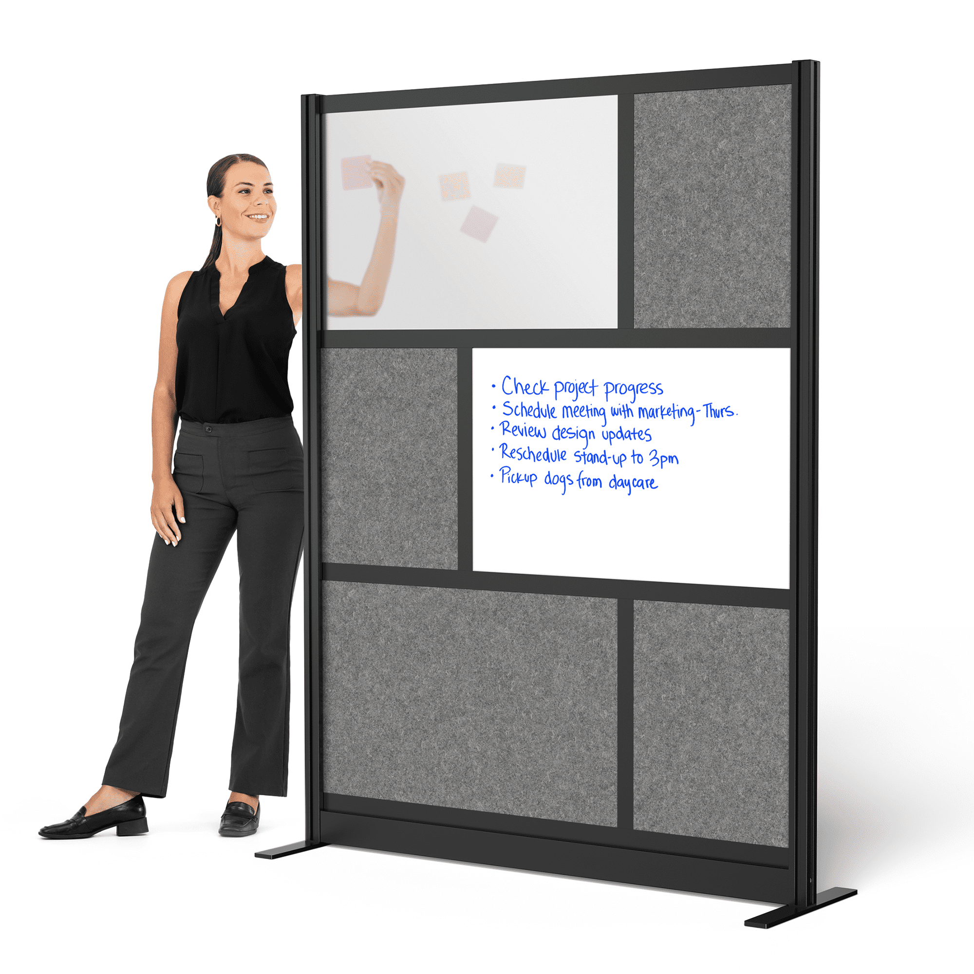 Stand Up Desk Store Workflow Modular Wall | 53'' x 70'' Wall ...