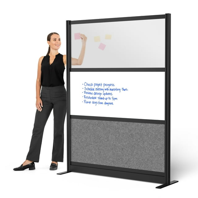 Stand Up Desk Store Workflow Wide Modular Wall | 53'' x 70'' Wall ...