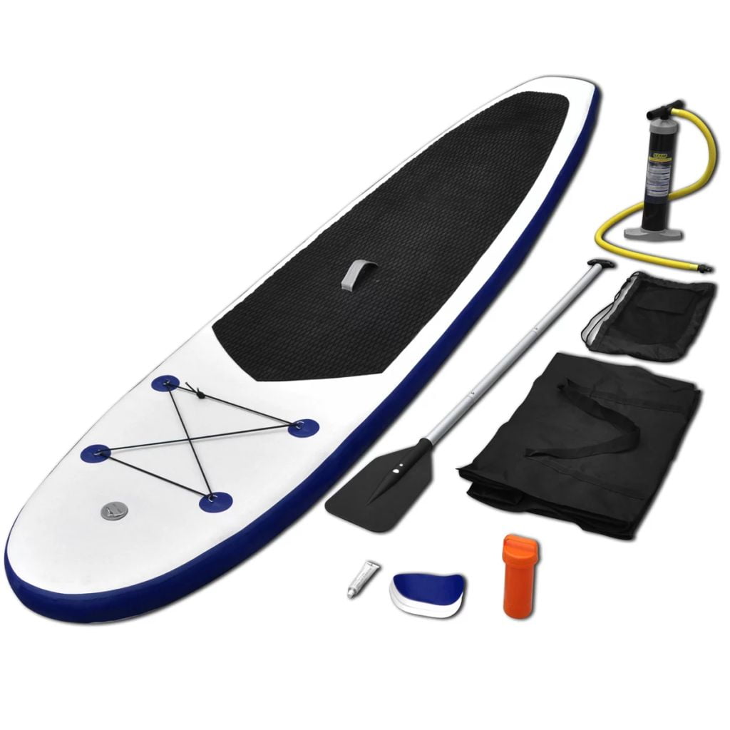 Stand Up Paddle Board Set SUP Surfboard Inflatable Blue and White ...