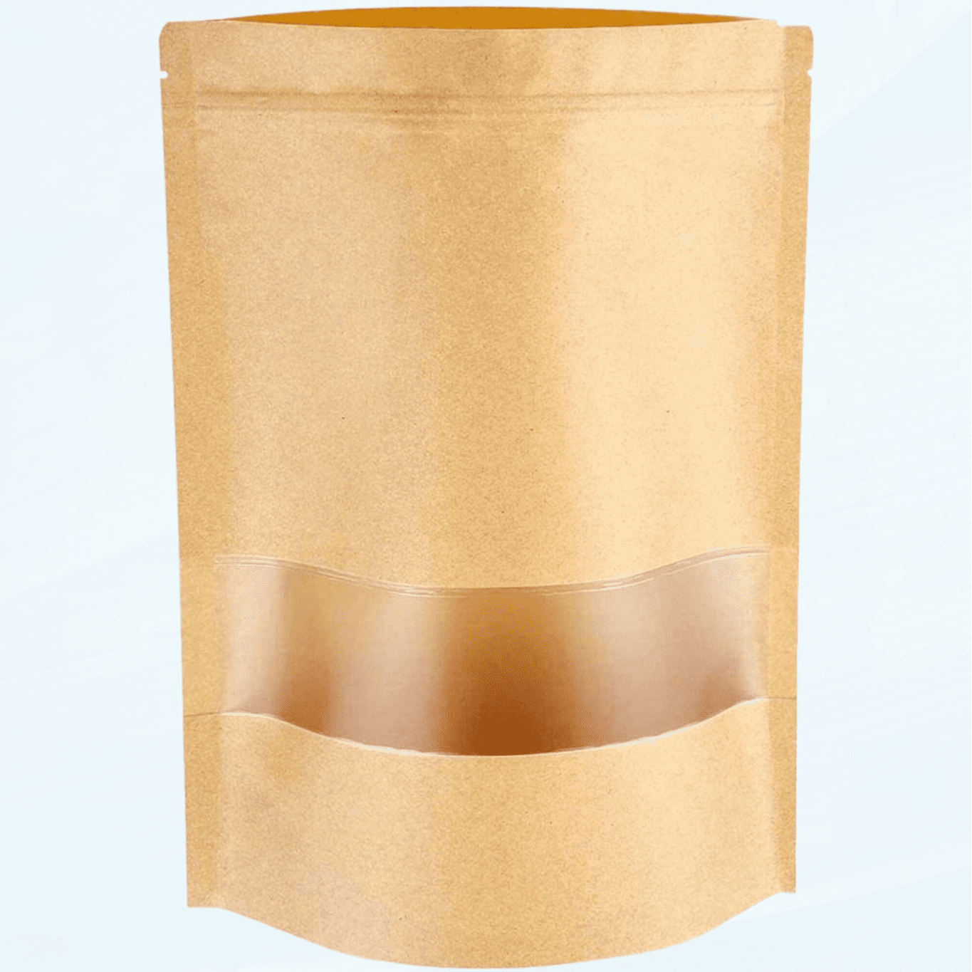 Stand Up Pouch Bags, 50 Pack Resealable Zip Lock Kraft Paper Bag with ...