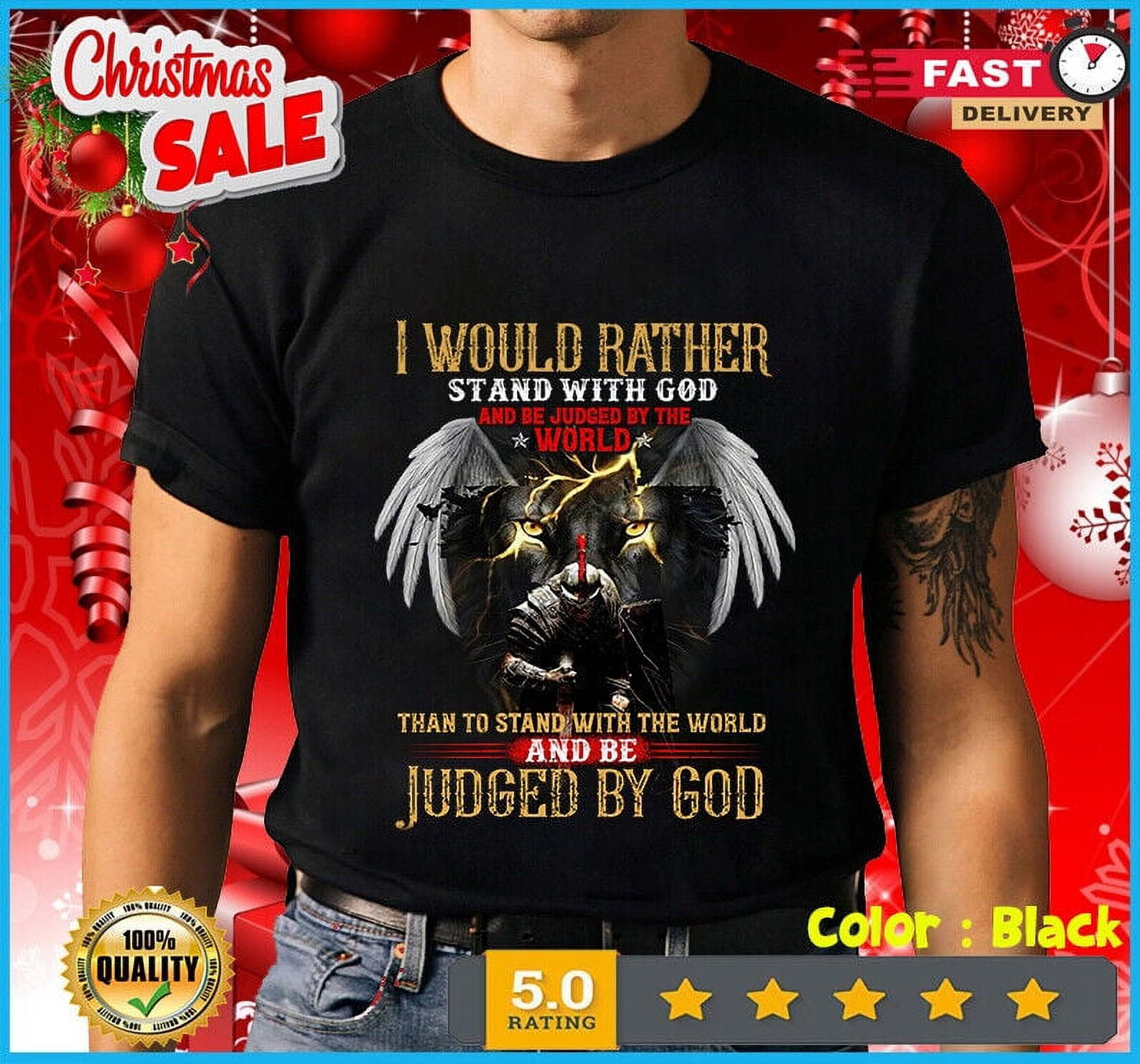 Stand With God Judged By God Lion Judah Faith Christians Bible Cross ...