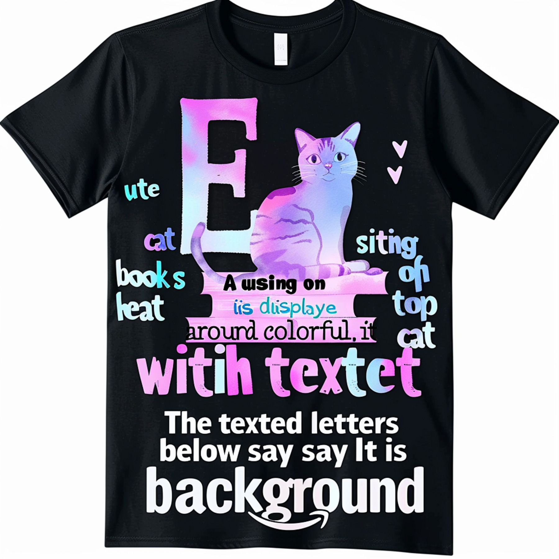 Stand out from the crowd with our unique black Tshirt featuring a ...
