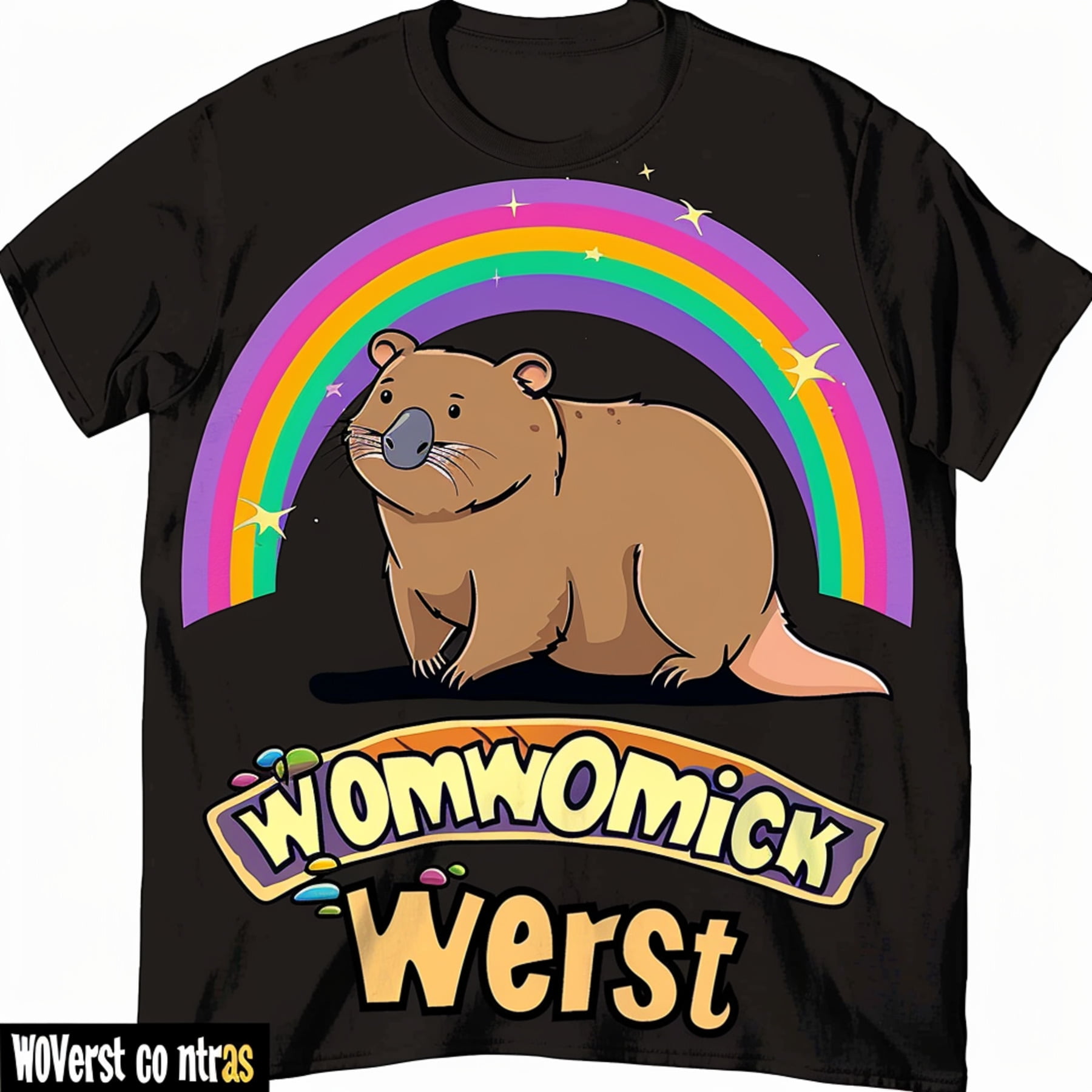 Stand out from the crowd with our unique black t shirt featuring a cute ...