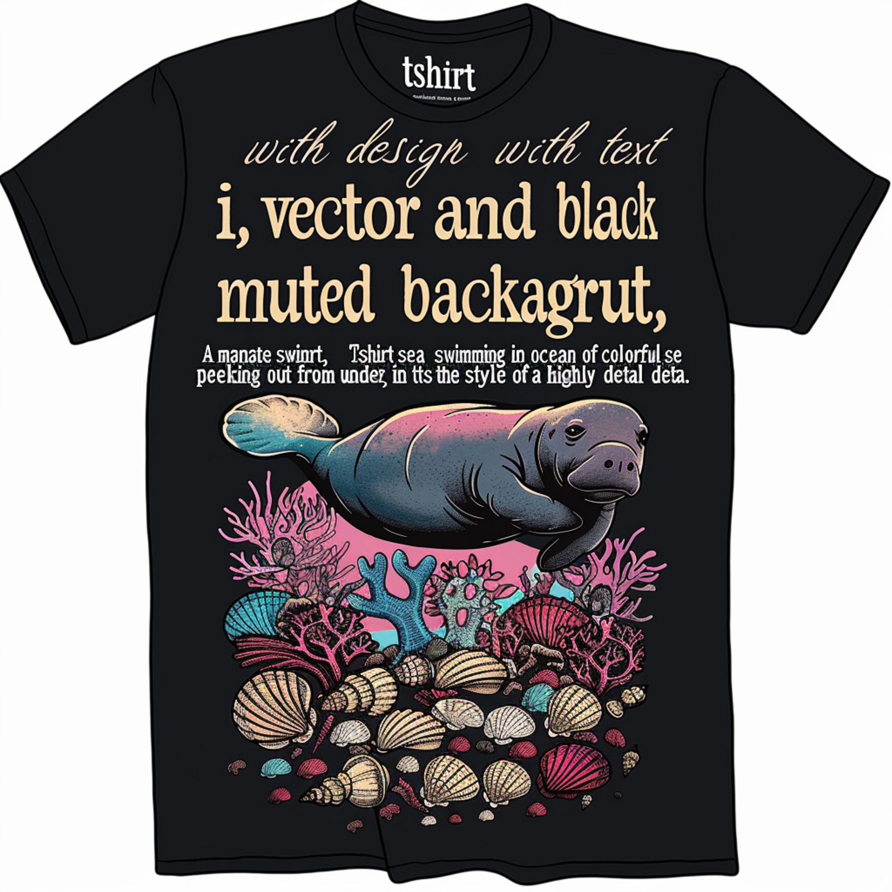 Stand out from the crowd with our unique black tshirt featuring a cute ...