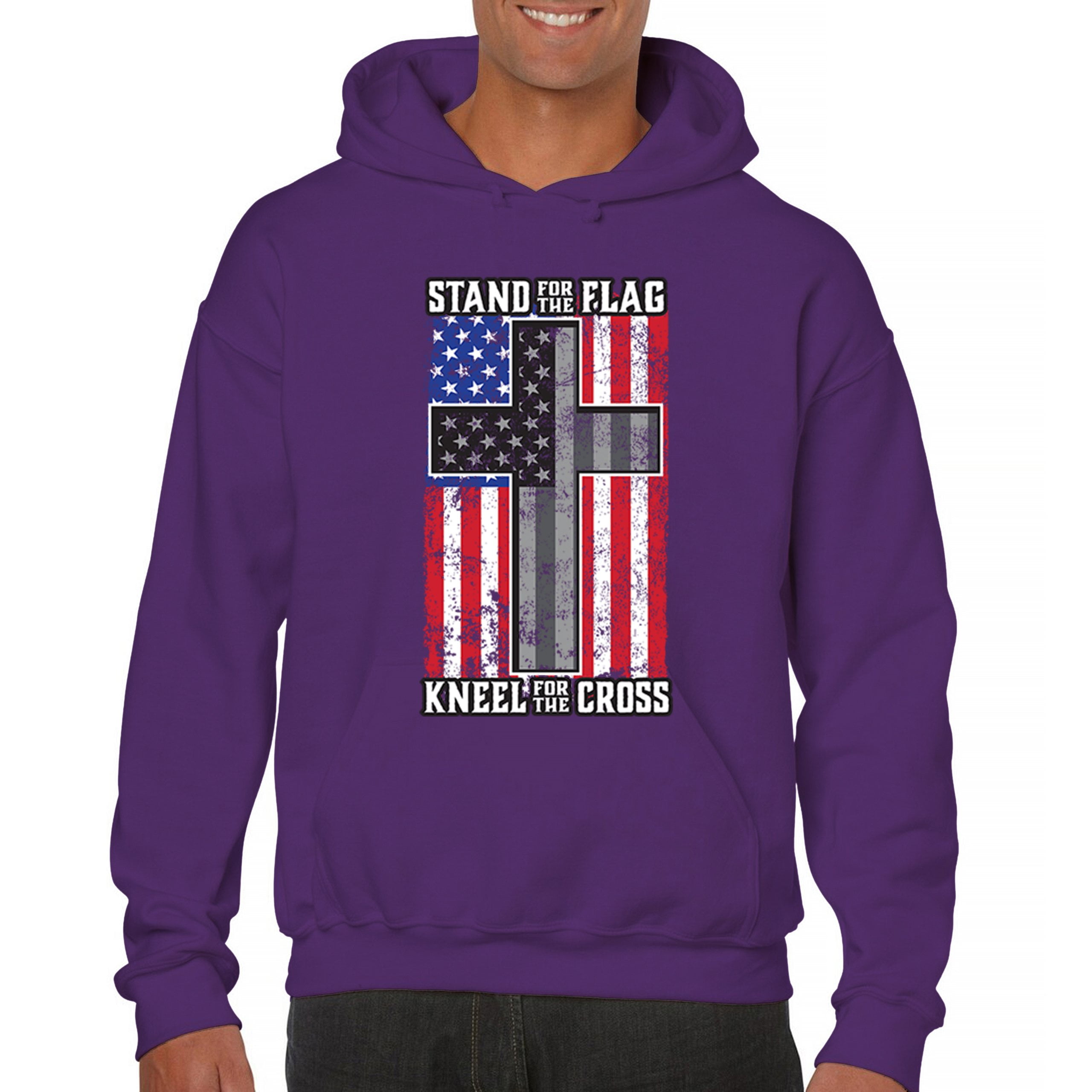 Stand for the Flag Kneel for the Cross Sweatshirt American Patriotic DD ...