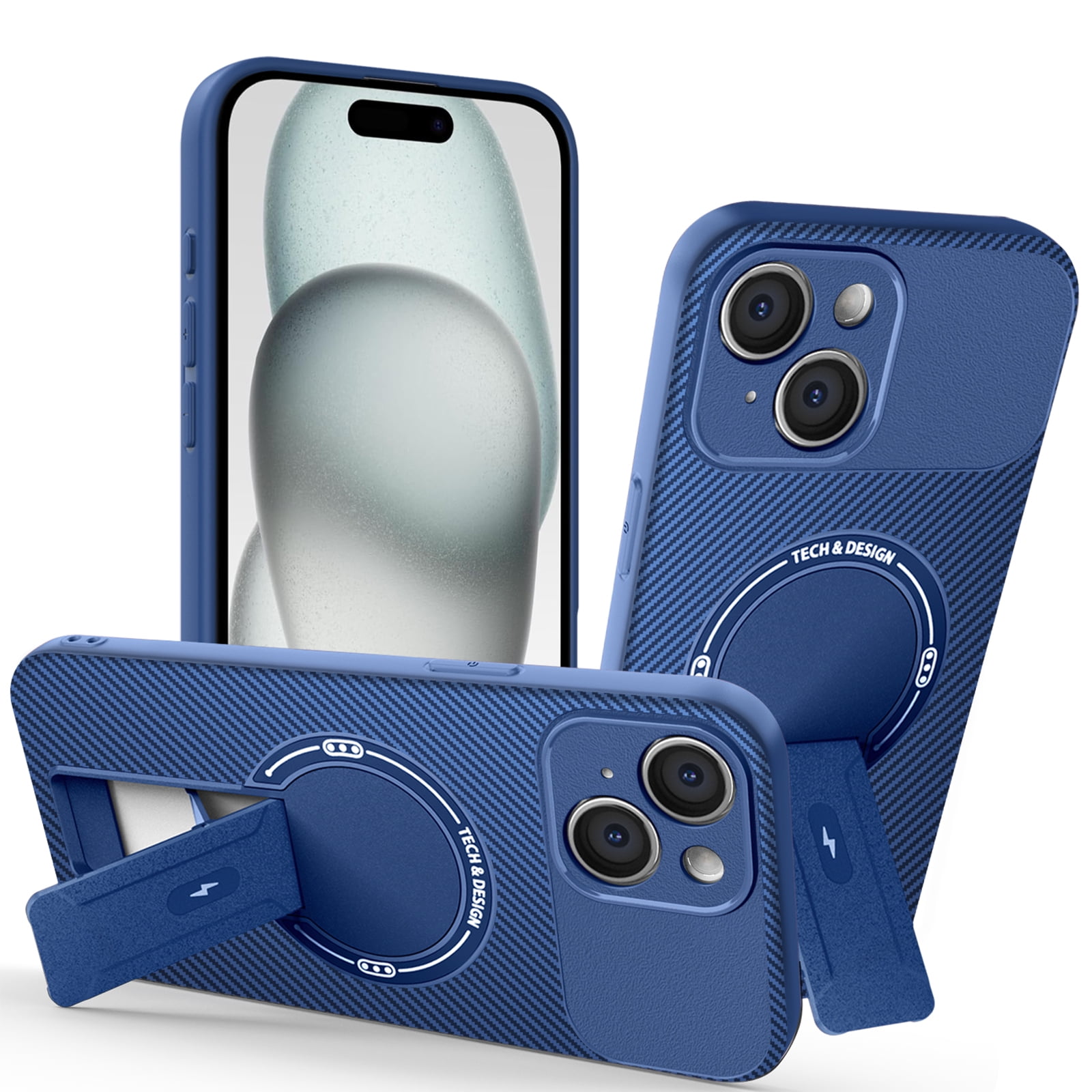 Stand for iPhone 13 Case, Magnetic Compatible with Mag-Safe, Military Drop Protection ...