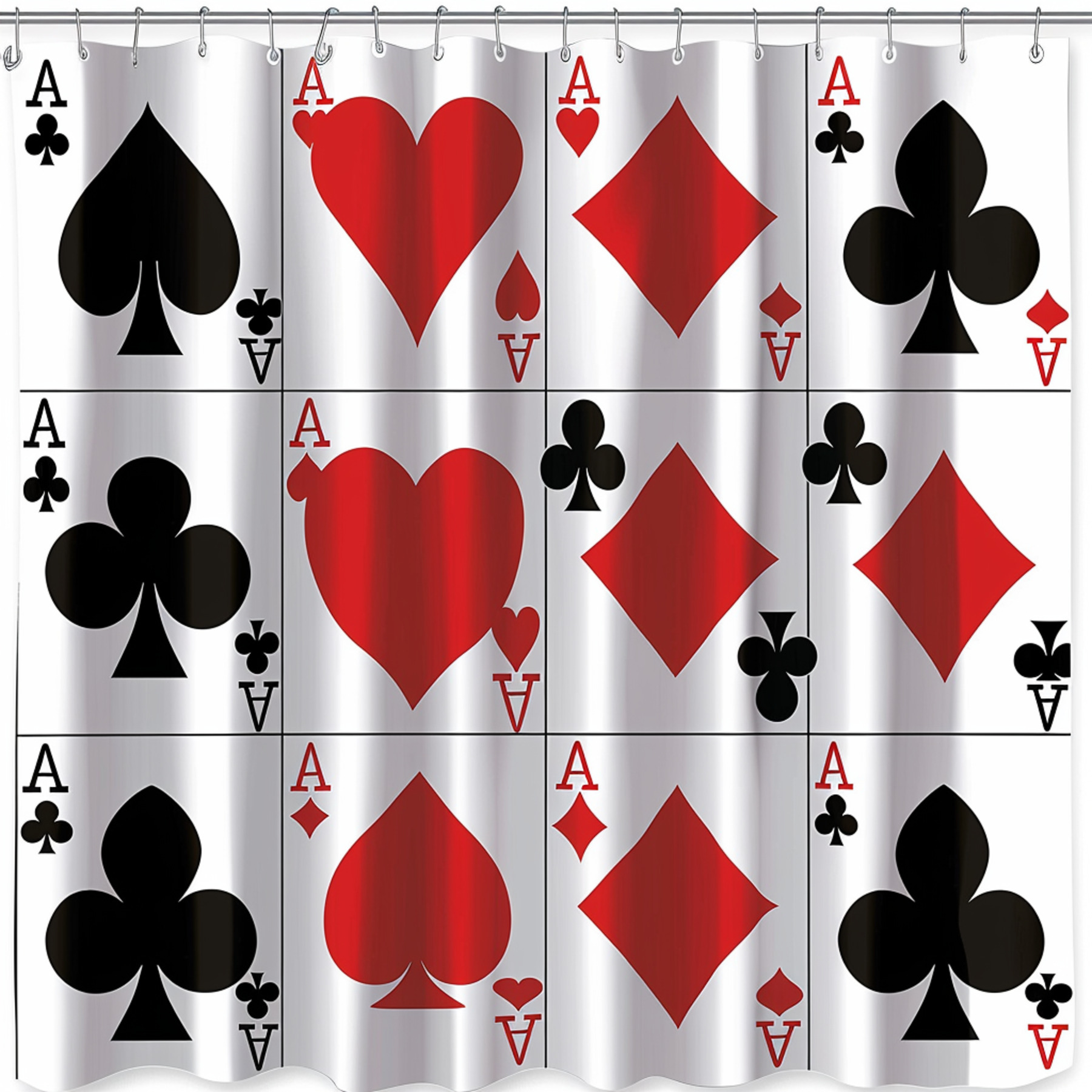 Stand out from the crowd with our unique playing card pattern shower ...