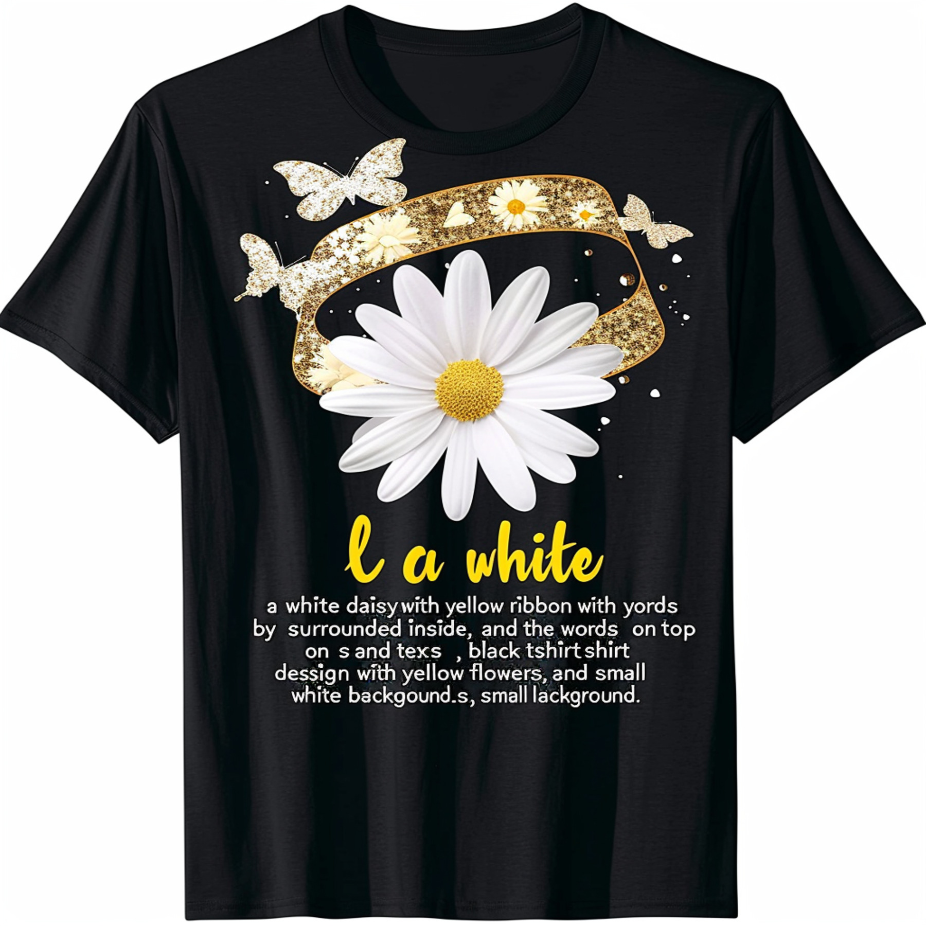 Stand out in style with our unique black tshirt featuring a stunning ...