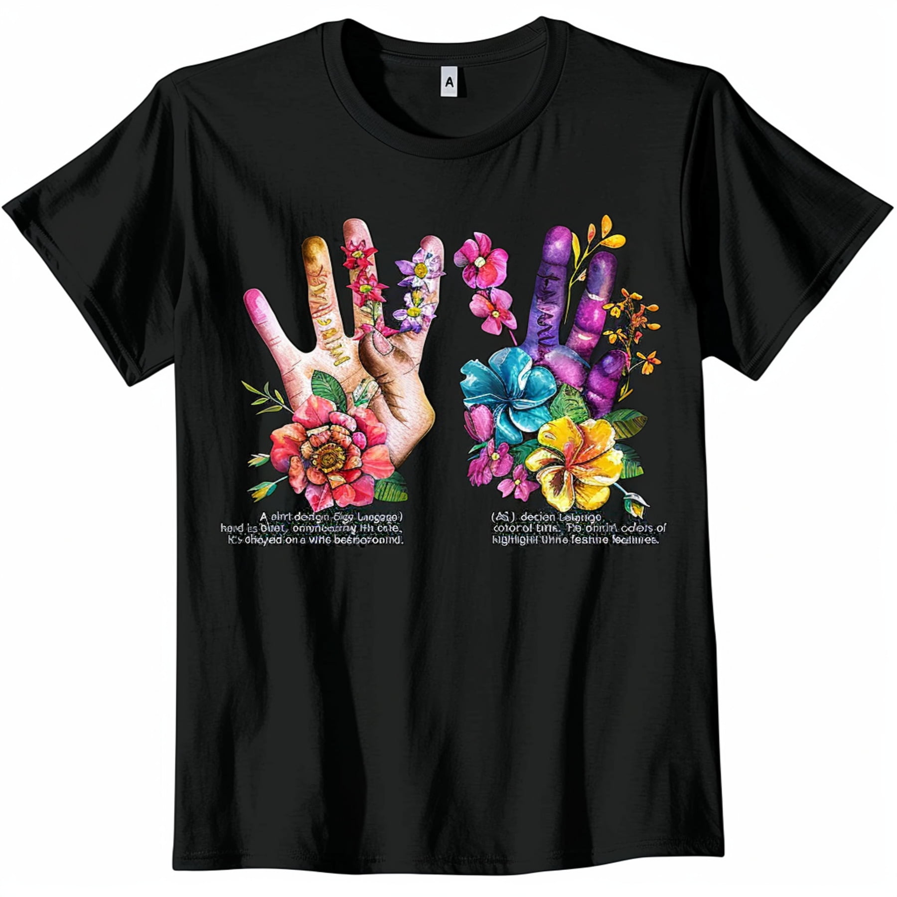 Stand out in style with our vibrant ASL hand sign Tshirt a unique blend ...