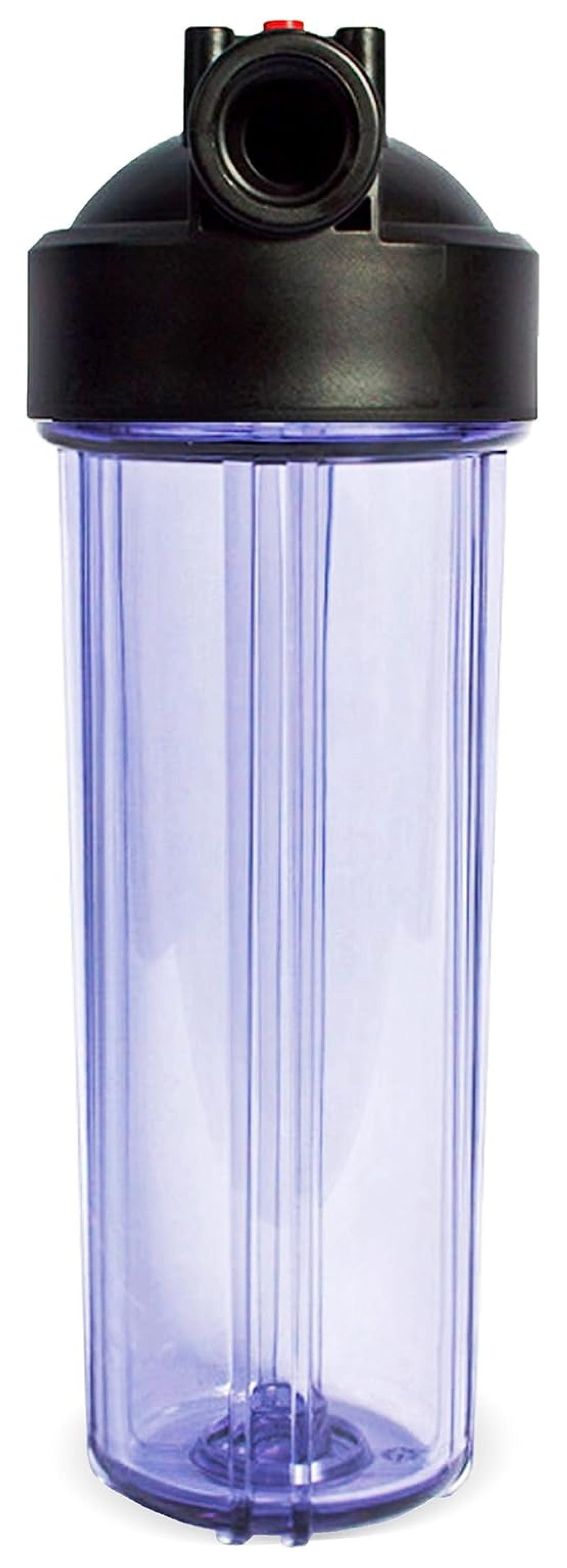 Standard 2.5x10" Clear Filter Housing 3/4" NPT with Pressure Release ...